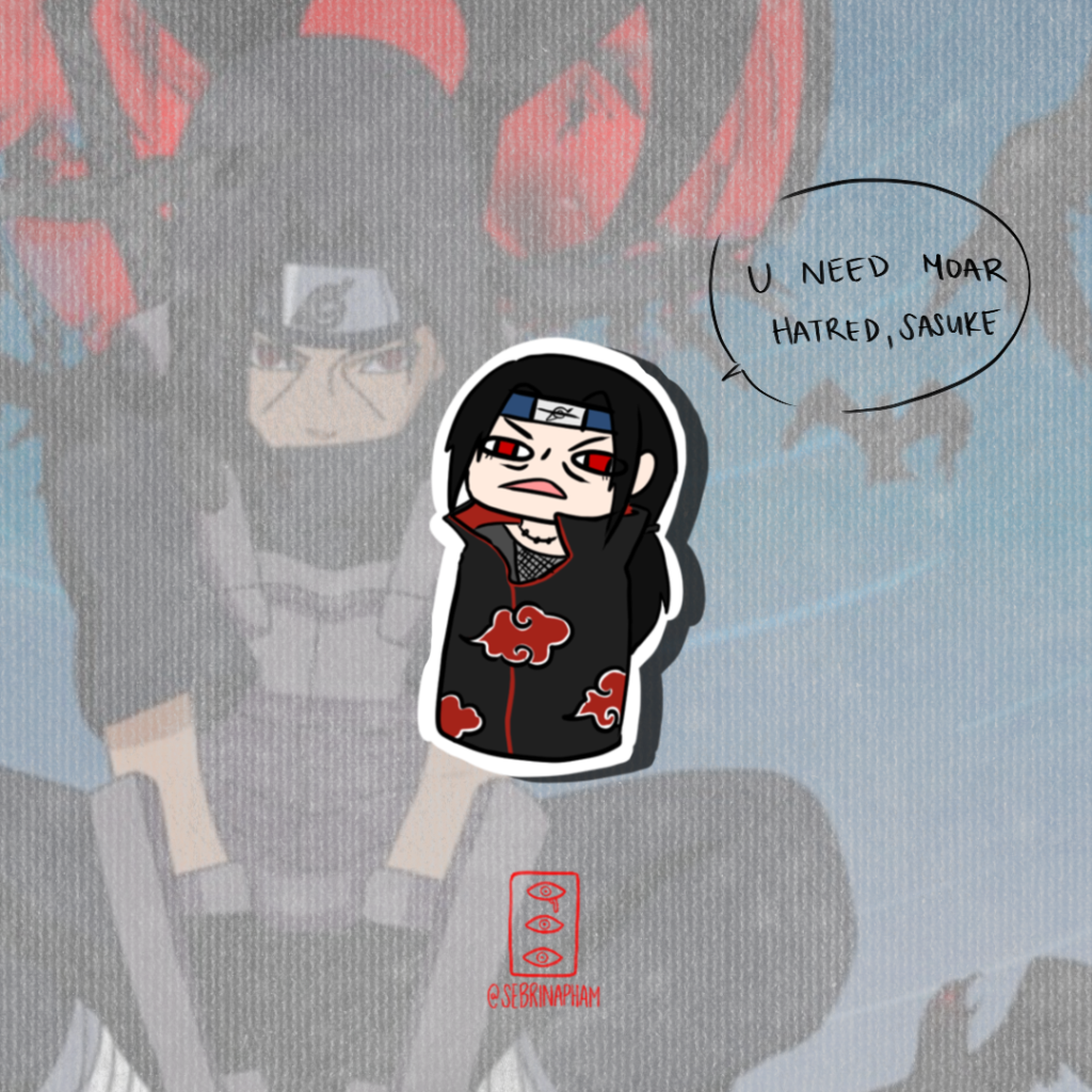 "Itachi Chibi" Naruto Vinyl Sticker | Sebrina Pham | Los Angeles Fine ...